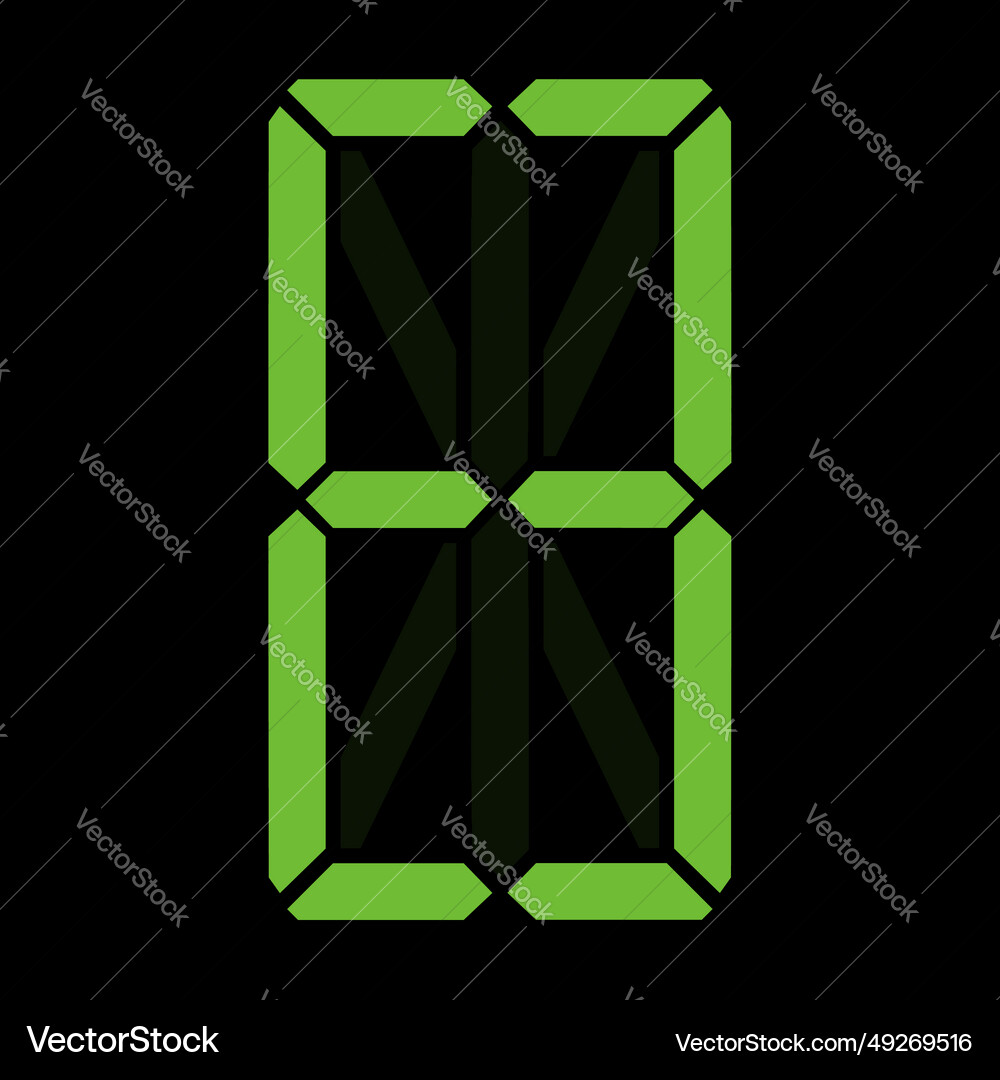 Simple of digital number electronic figure Vector Image
