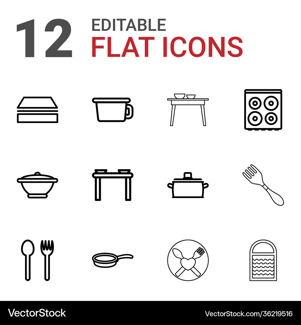 Utensil icons Royalty Free Vector Image - VectorStock