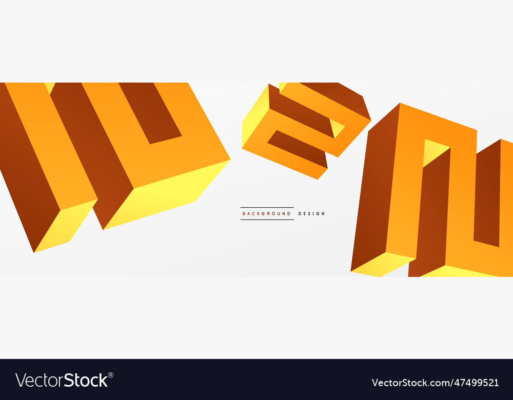 3d line geometric creative abstract background Vector Image