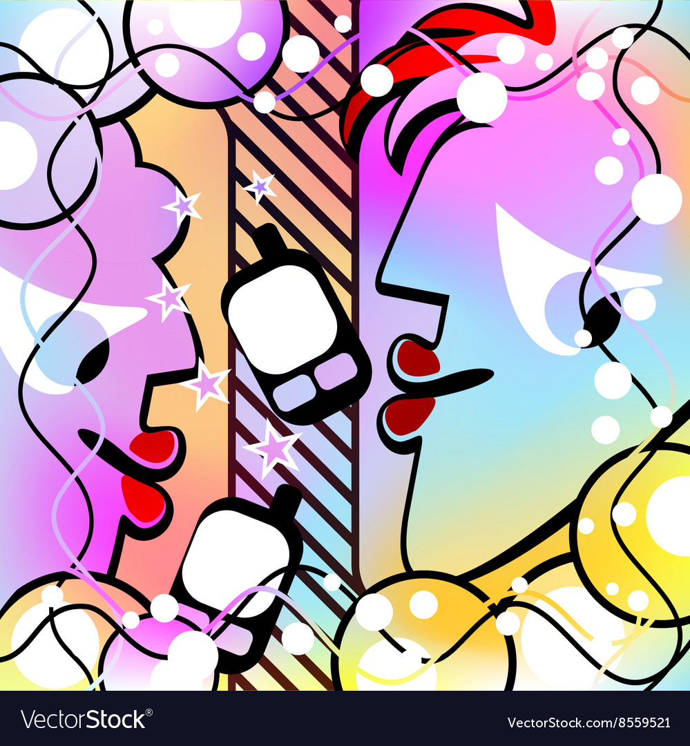 Abstract conversation motley version Royalty Free Vector