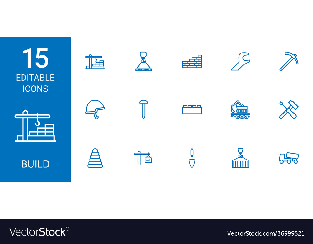 Build icons Royalty Free Vector Image - VectorStock