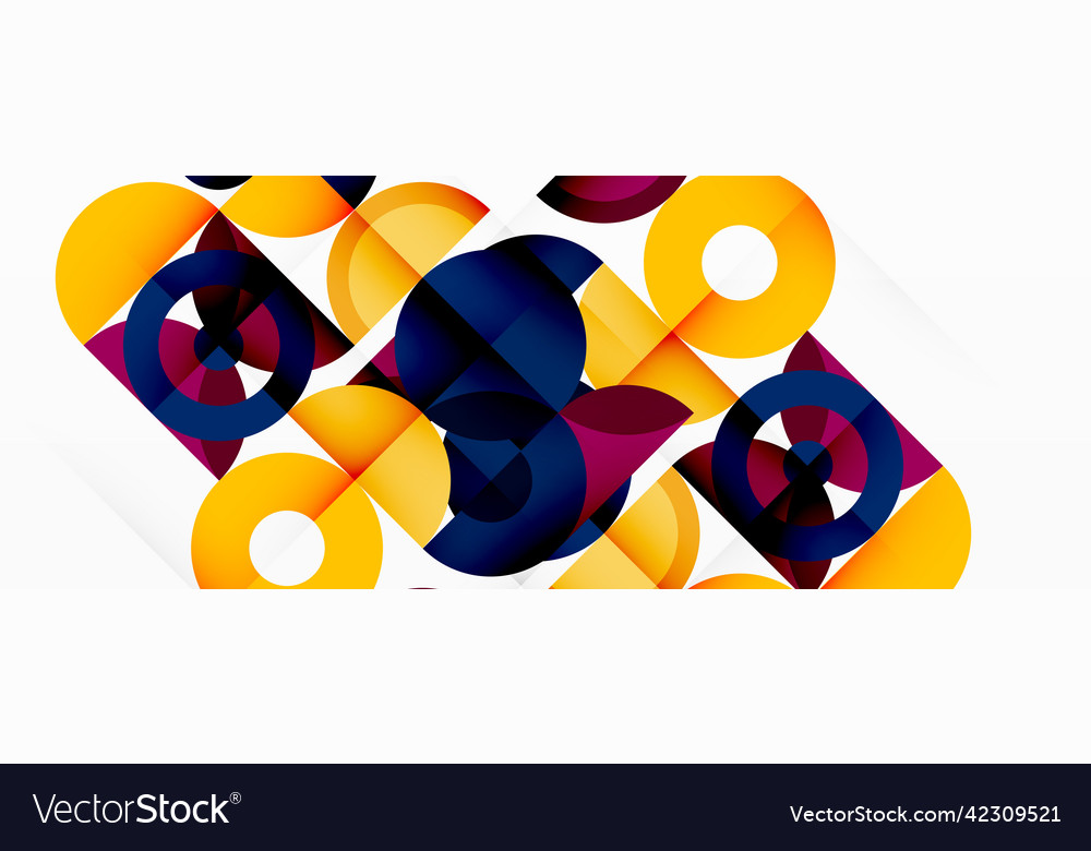Colorful Circle Abstract Background Minimal Vector Image