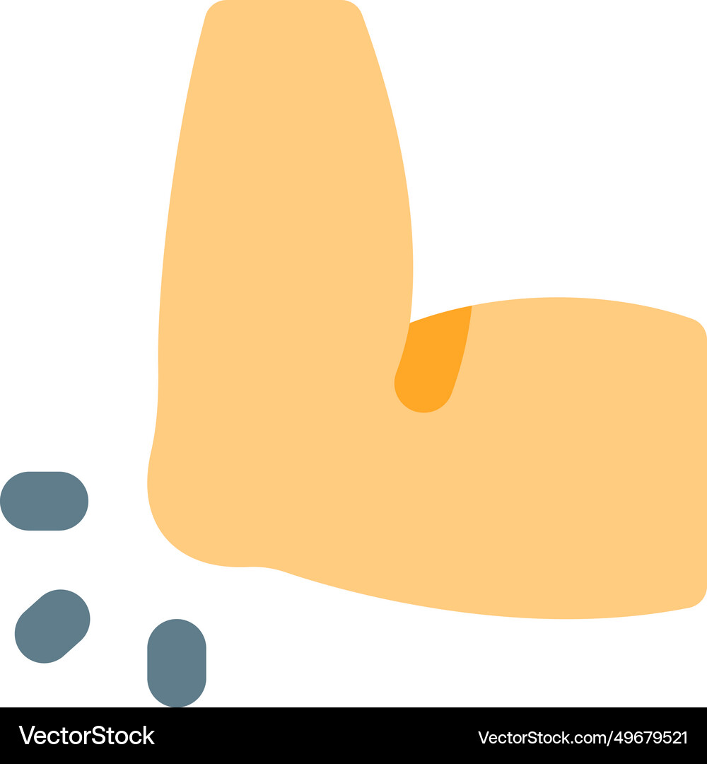 Elbow is the visible joint between upper Vector Image