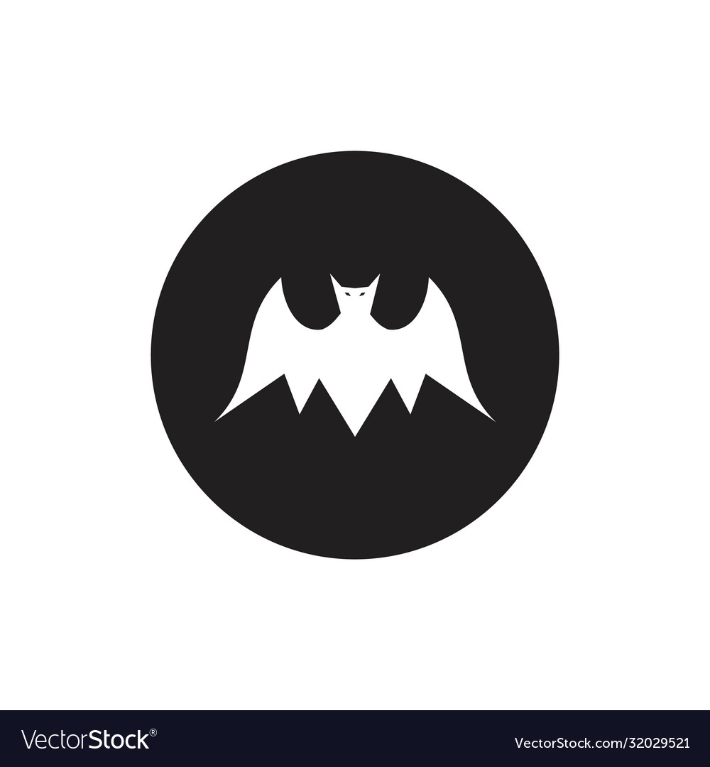 Evil flying bat simple Royalty Free Vector Image