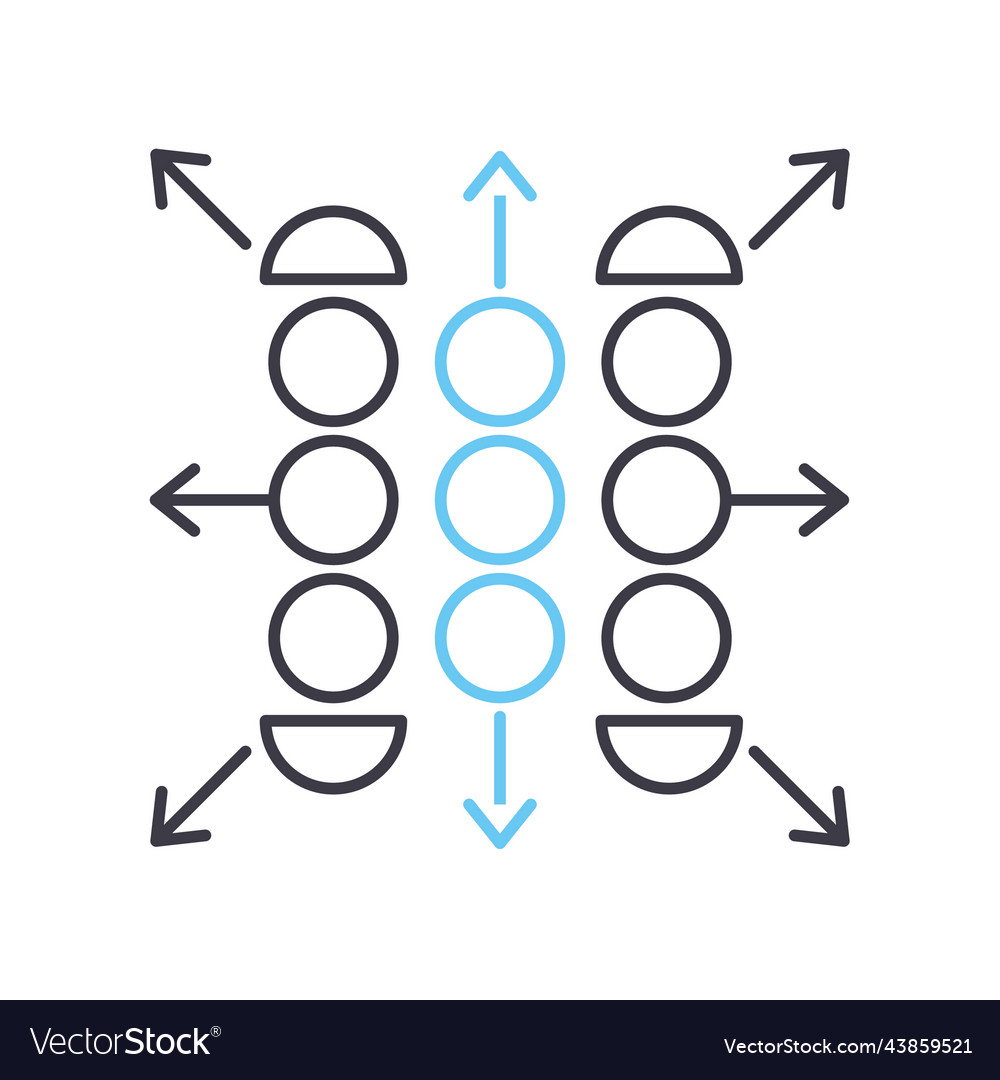 Framework deployment line icon outline symbol Vector Image Framework deployment line icon outline symbol Vector Image