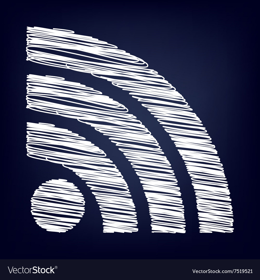 Icon with chalk effect Royalty Free Vector Image