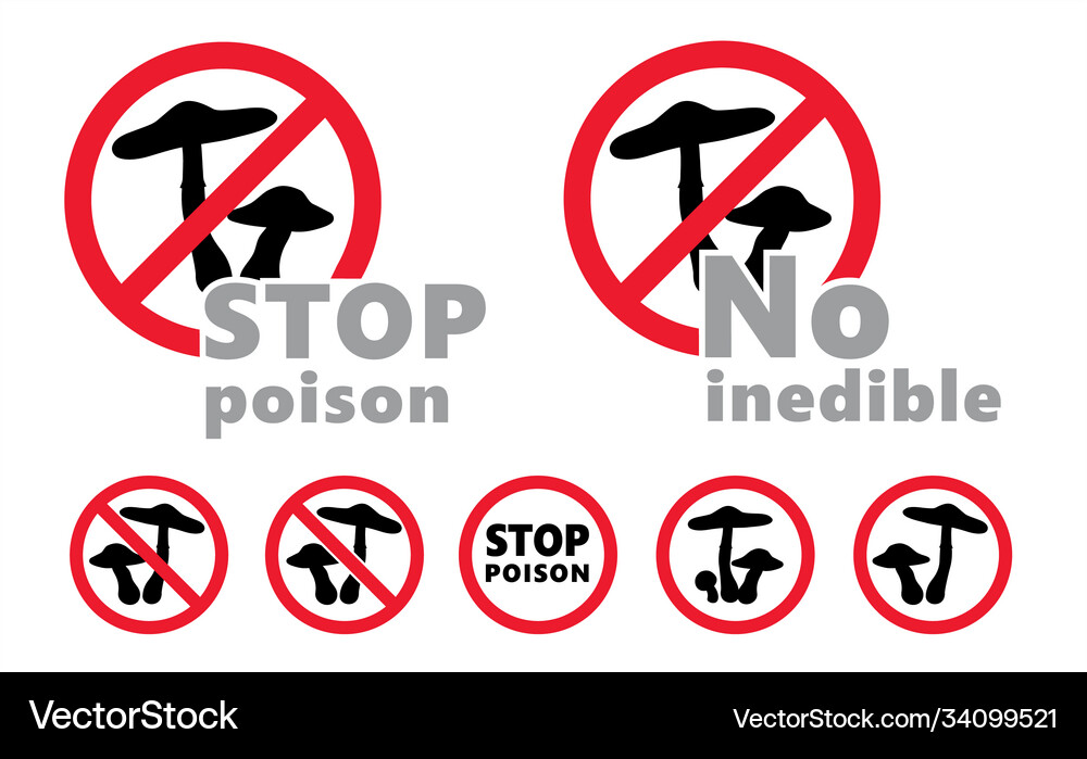 Inedible not for human consumption stop poisonous Vector Image