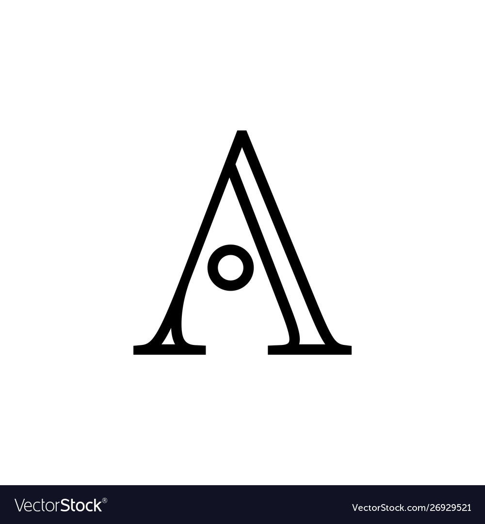 Initial a graphic design template isolated Vector Image