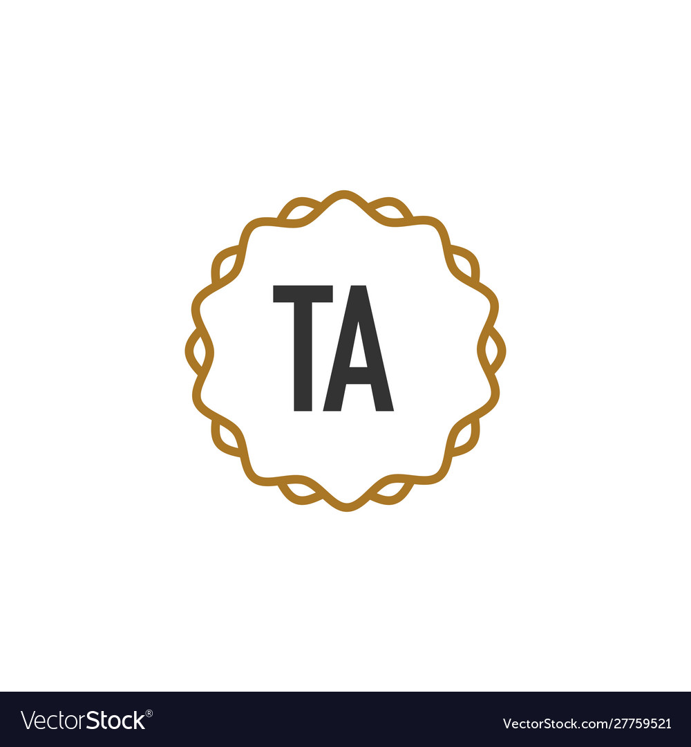 Initial letter ta elegance creative logo Vector Image