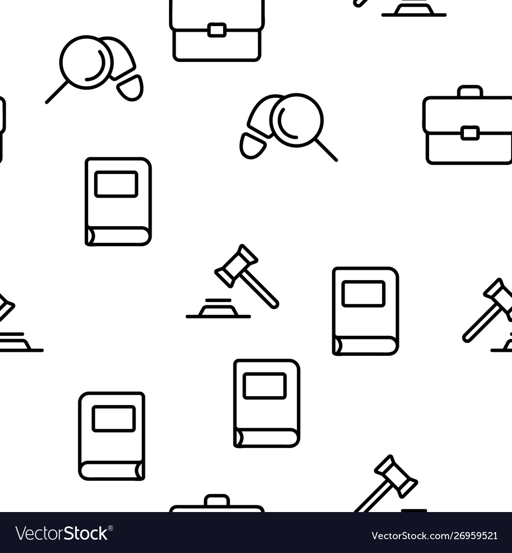 Judgement court process seamless pattern Vector Image