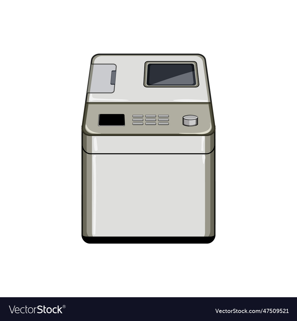 Machine bread maker cartoon Royalty Free Vector Image