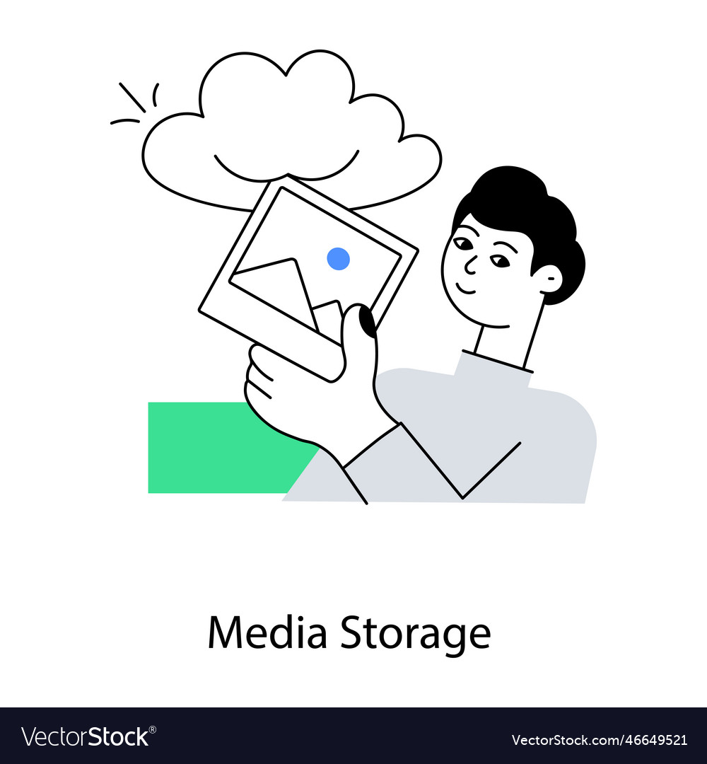 Media storage Royalty Free Vector Image - VectorStock