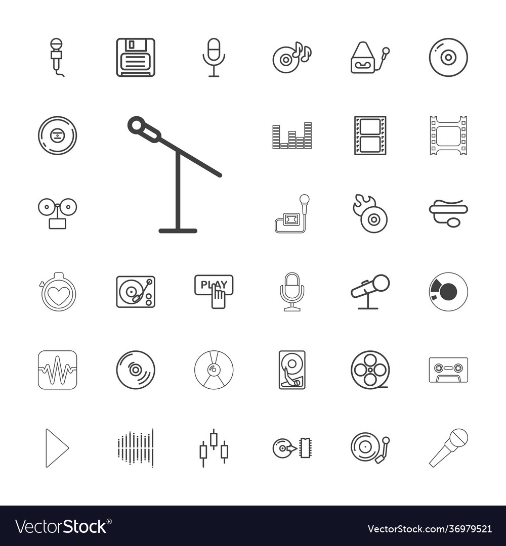 Record icons Royalty Free Vector Image - VectorStock