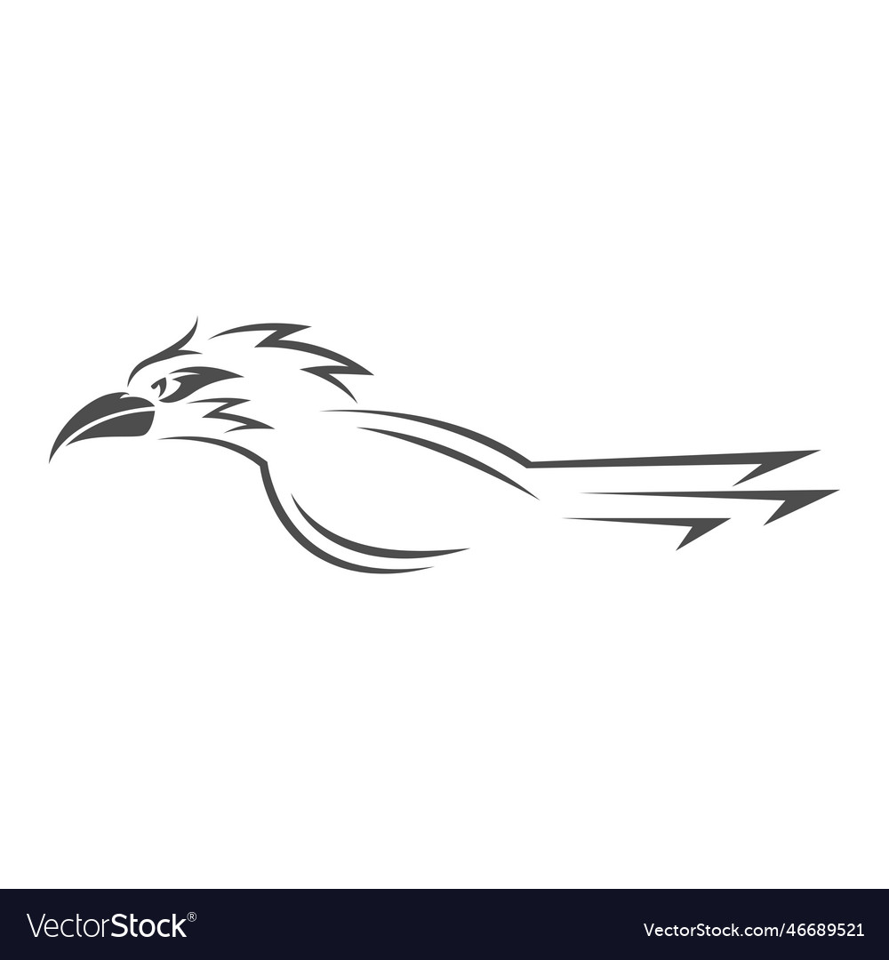 Roadrunner logo icon design Royalty Free Vector Image