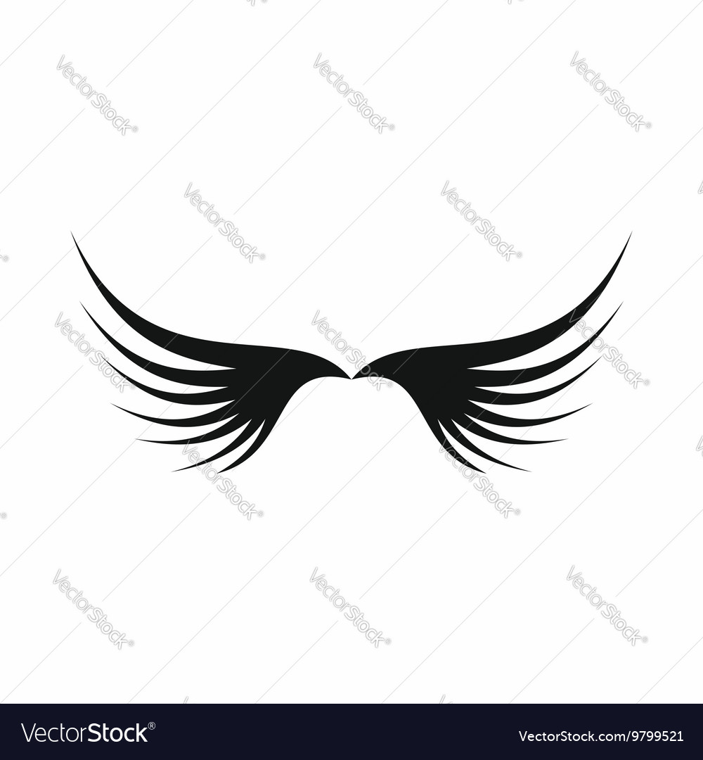 Wing icon simple style Royalty Free Vector Image