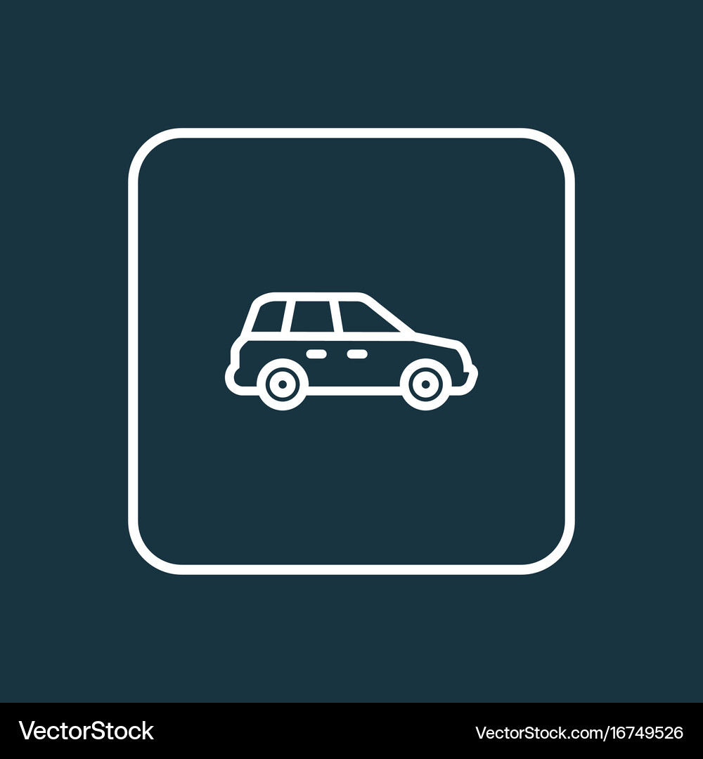 Crossover outline symbol premium quality isolated Vector Image
