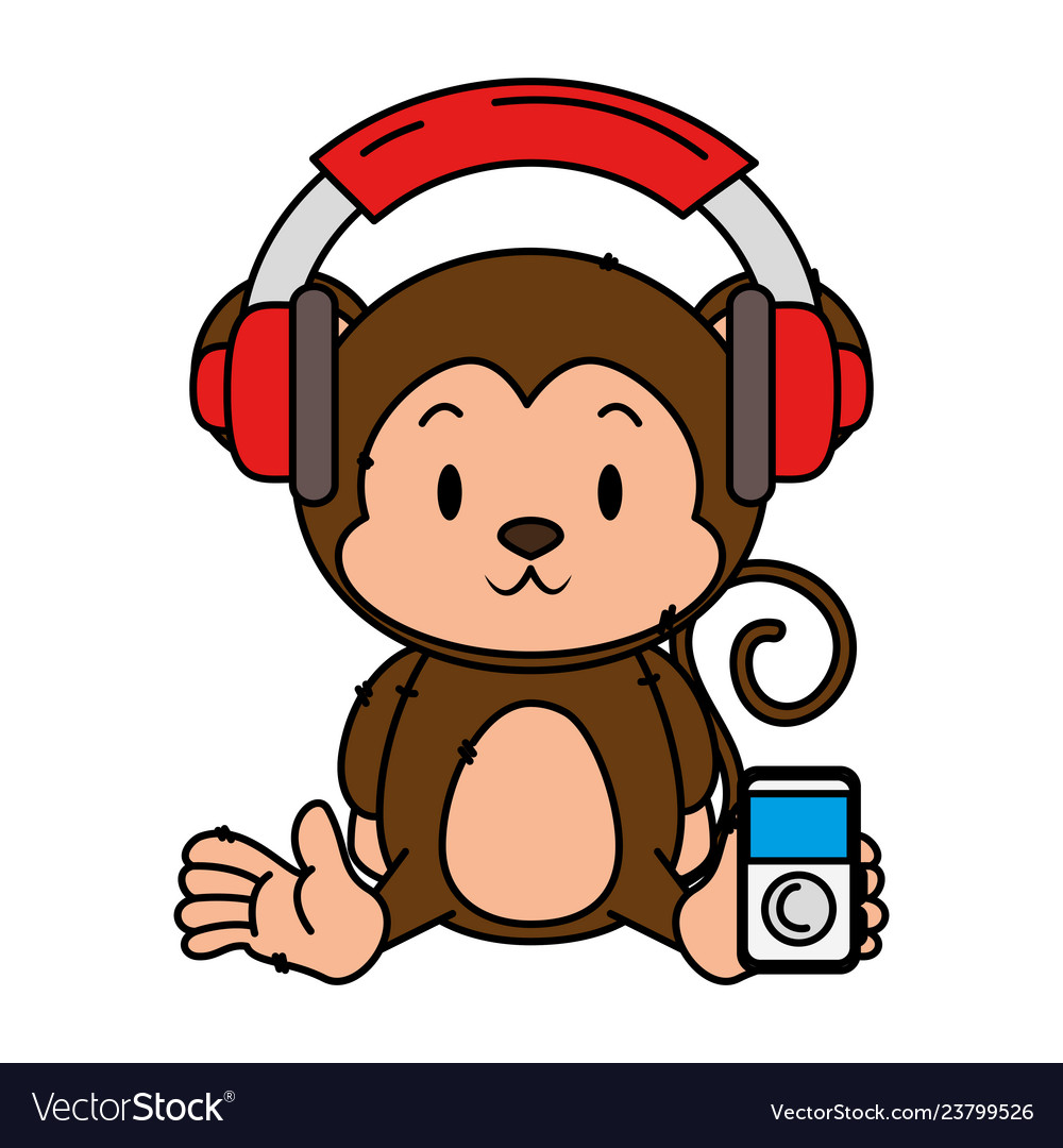 Cute little monkey character Royalty Free Vector Image
