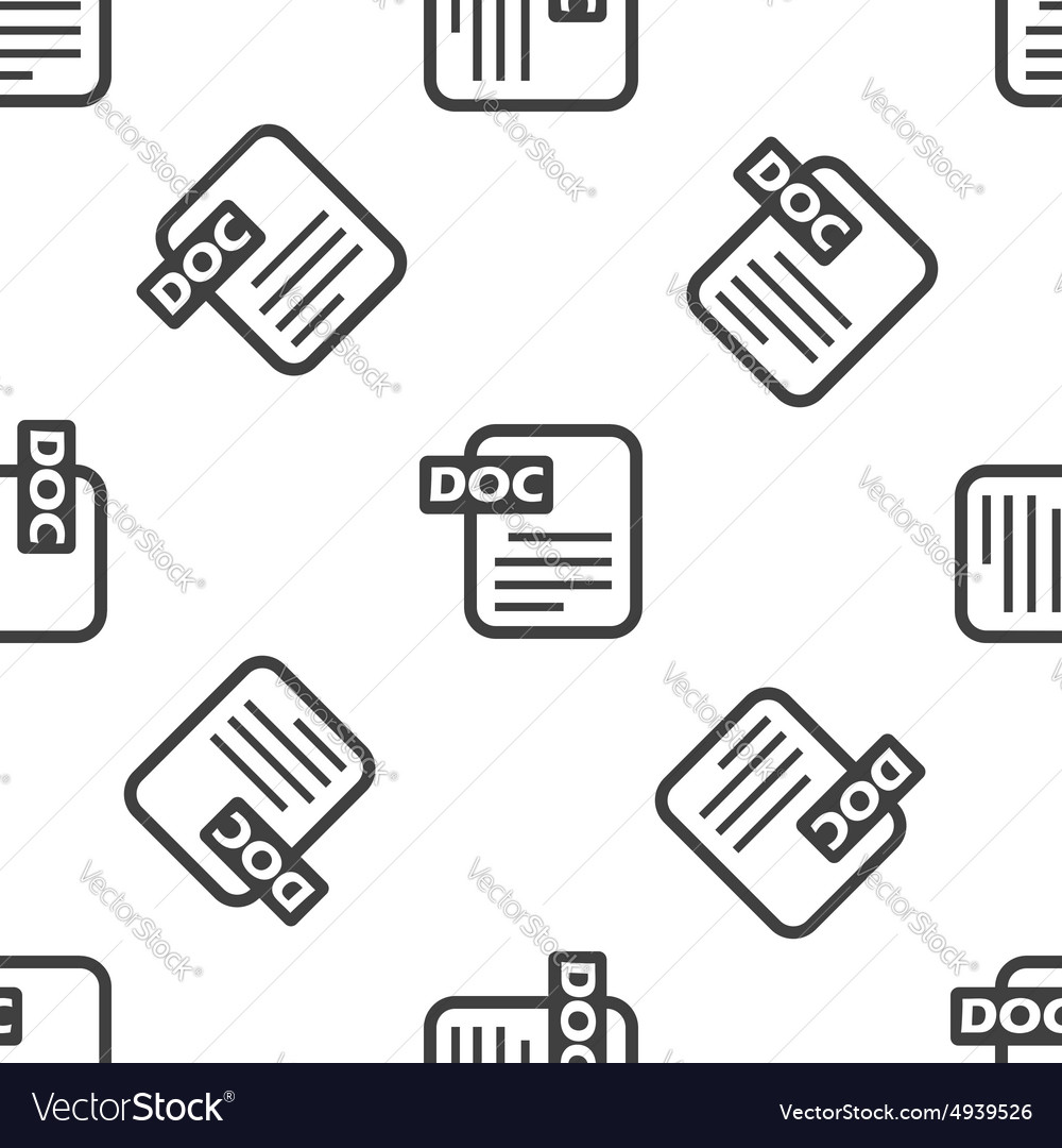 Doc file pattern Royalty Free Vector Image - VectorStock