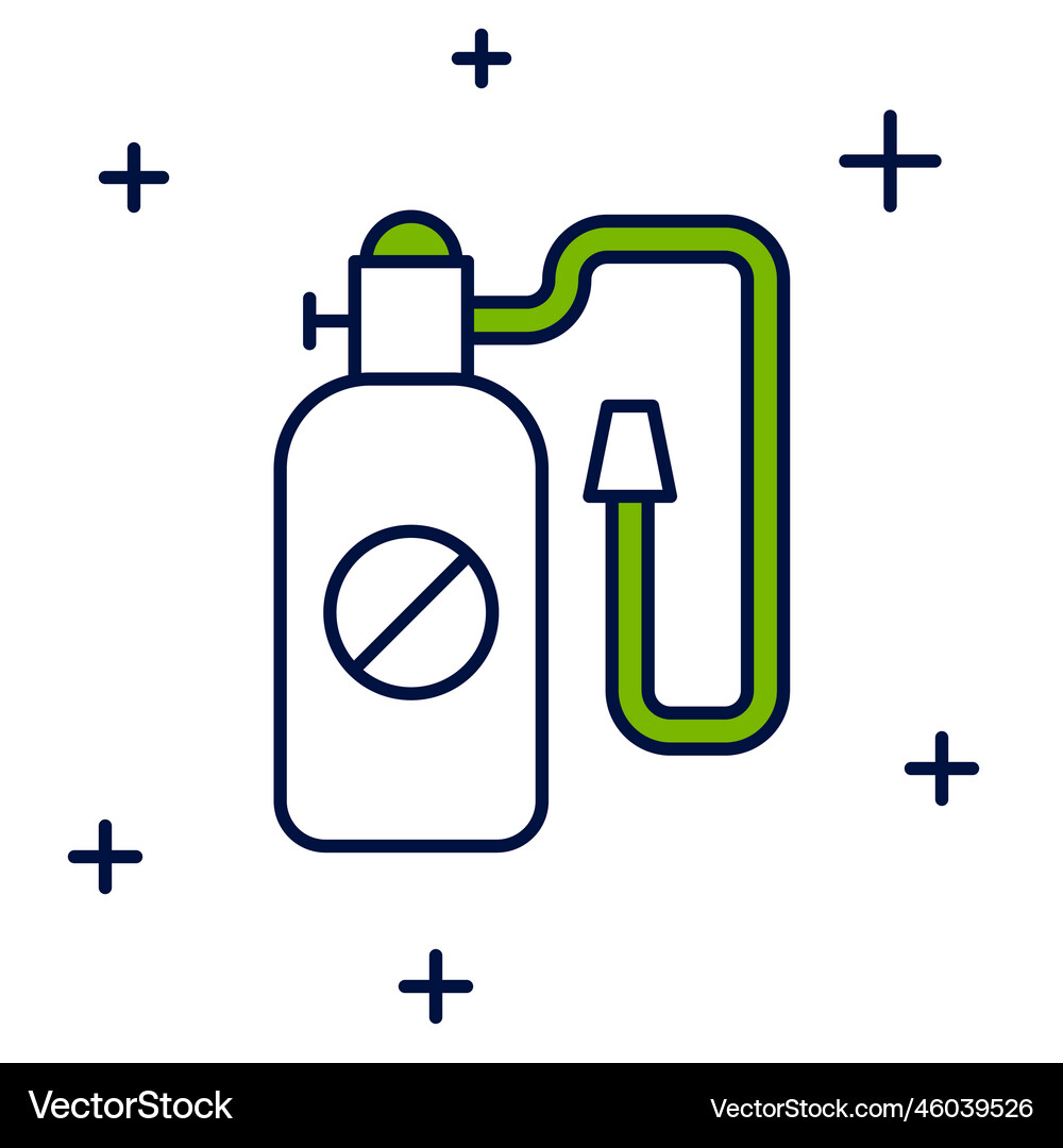 Filled outline pressure sprayer for extermination Vector Image