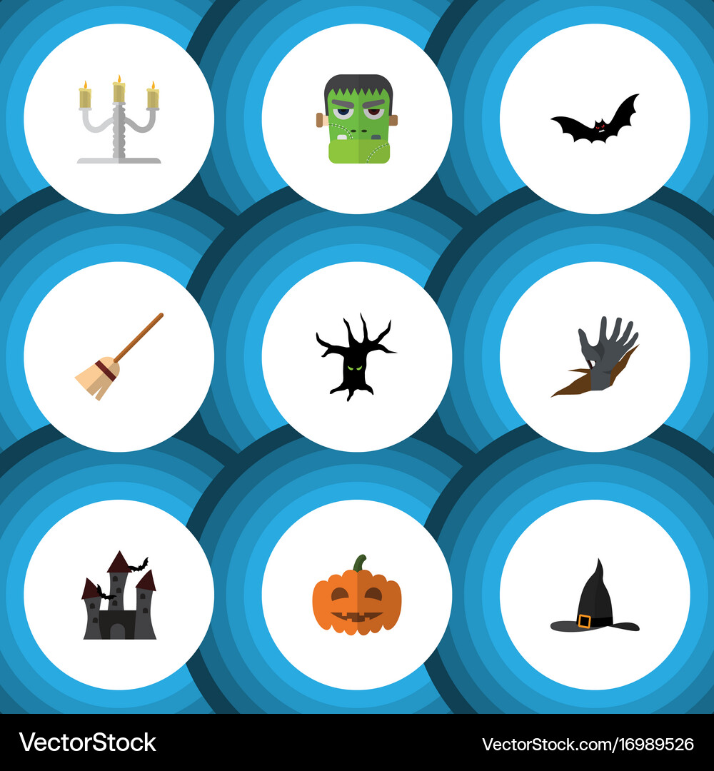 Flat icon halloween of terrible Royalty Free Vector Image