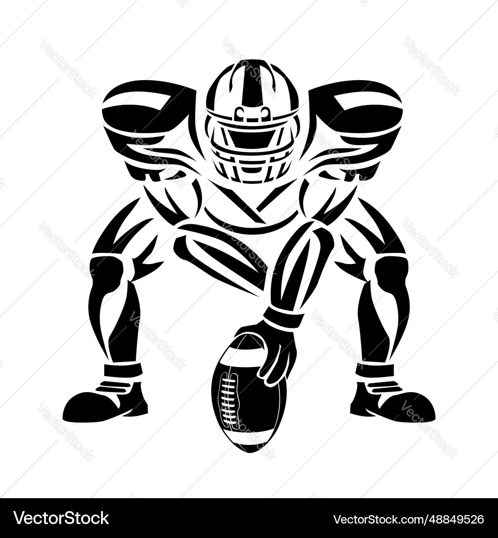 Football Center Player Royalty Free Vector Image