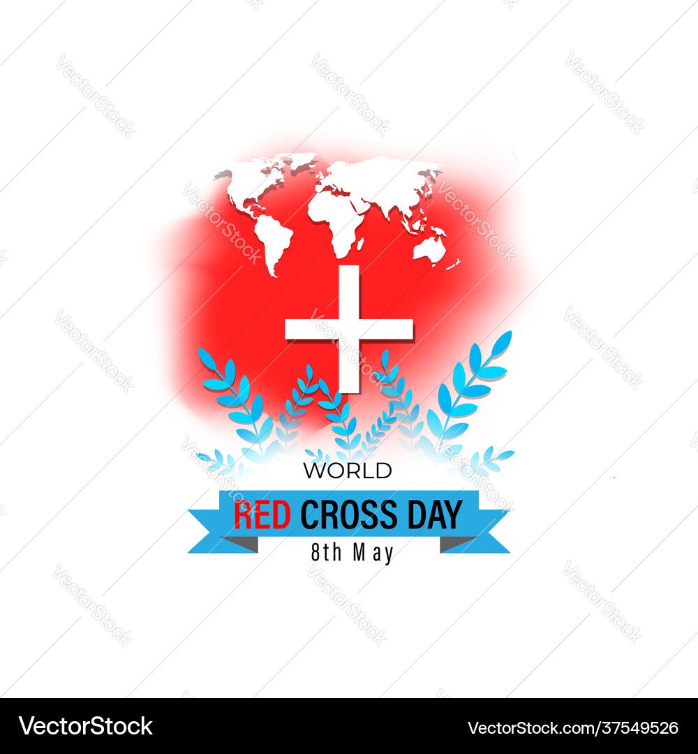 For world red cross day-8th may Royalty Free Vector Image