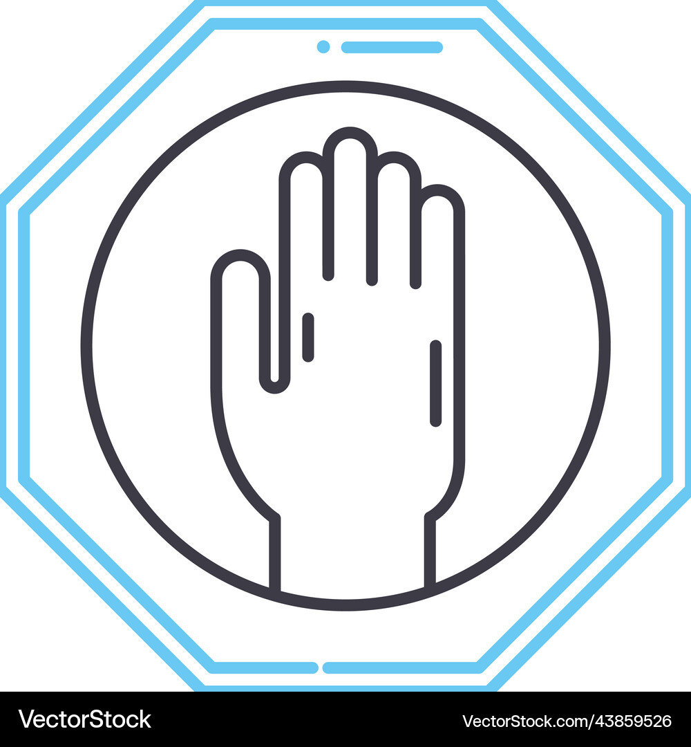 Forbid line icon outline symbol Royalty Free Vector Image