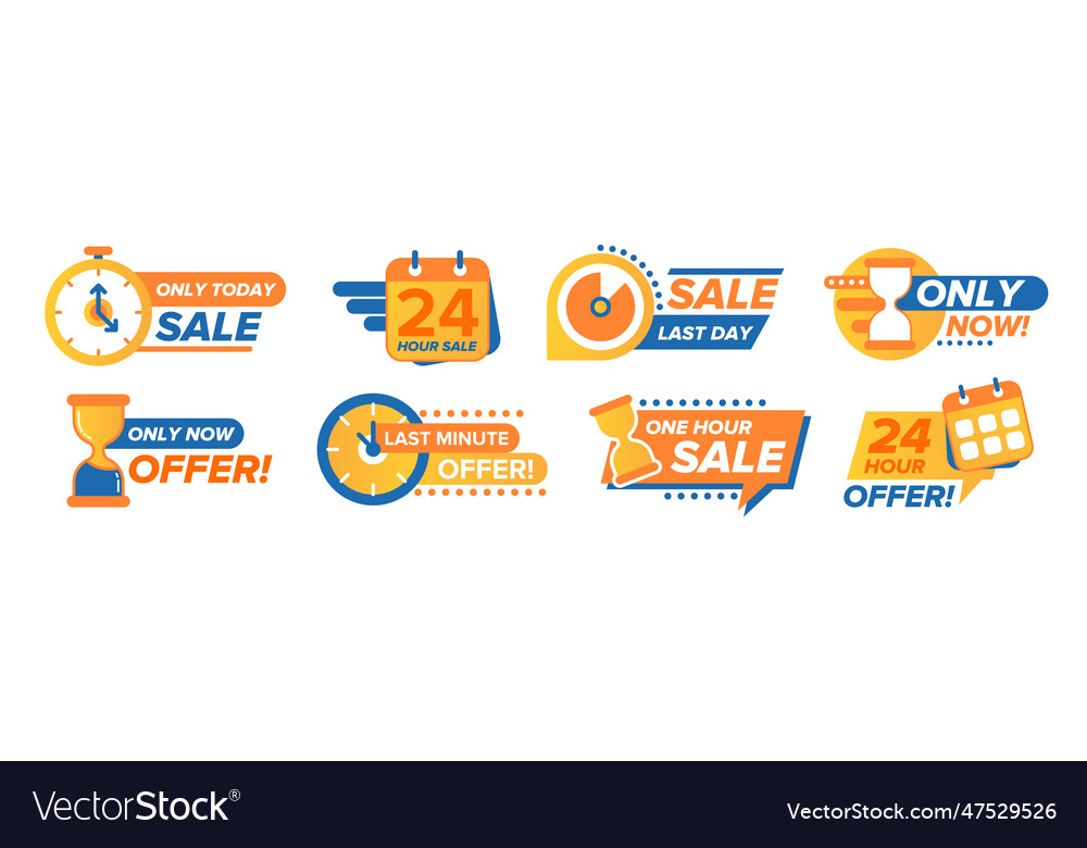 Sale countdown stickers set Royalty Free Vector Image Sale countdown stickers set Royalty Free Vector Image