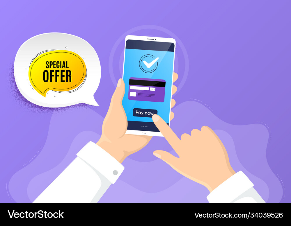 Special offer bubble sticker discount banner Vector Image