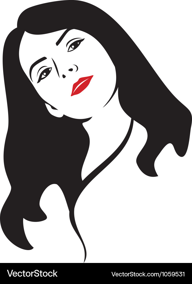 Beauty woman face Royalty Free Vector Image - VectorStock