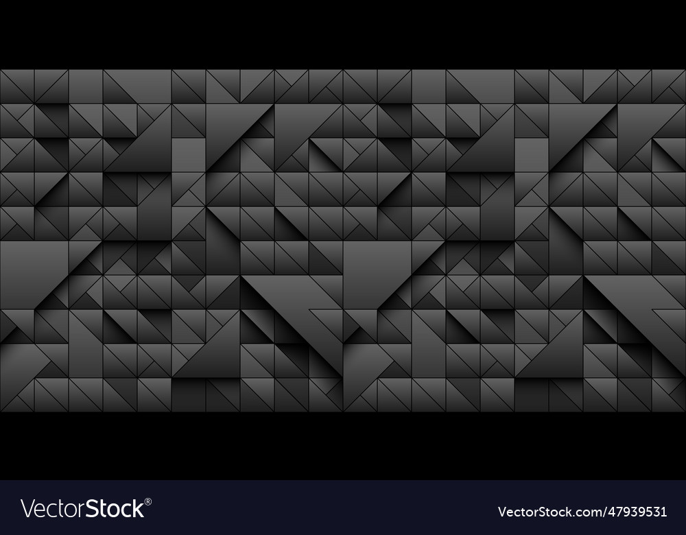 Black triangle geometric seamless pattern Vector Image