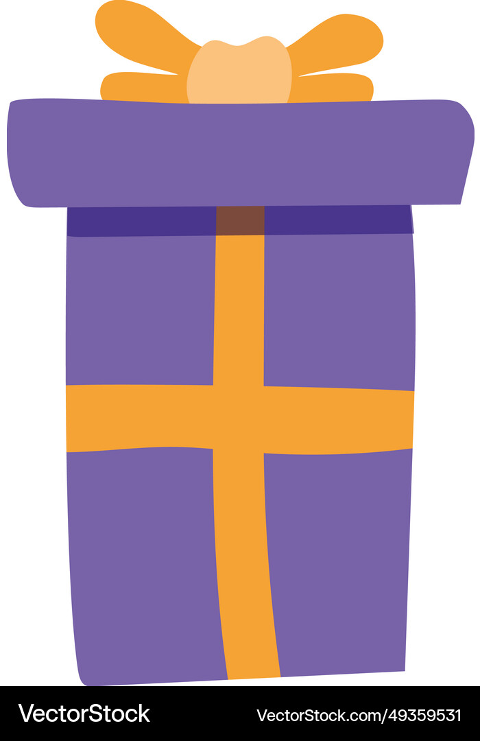 Cartoonish style isolated christmas present icon Vector Image
