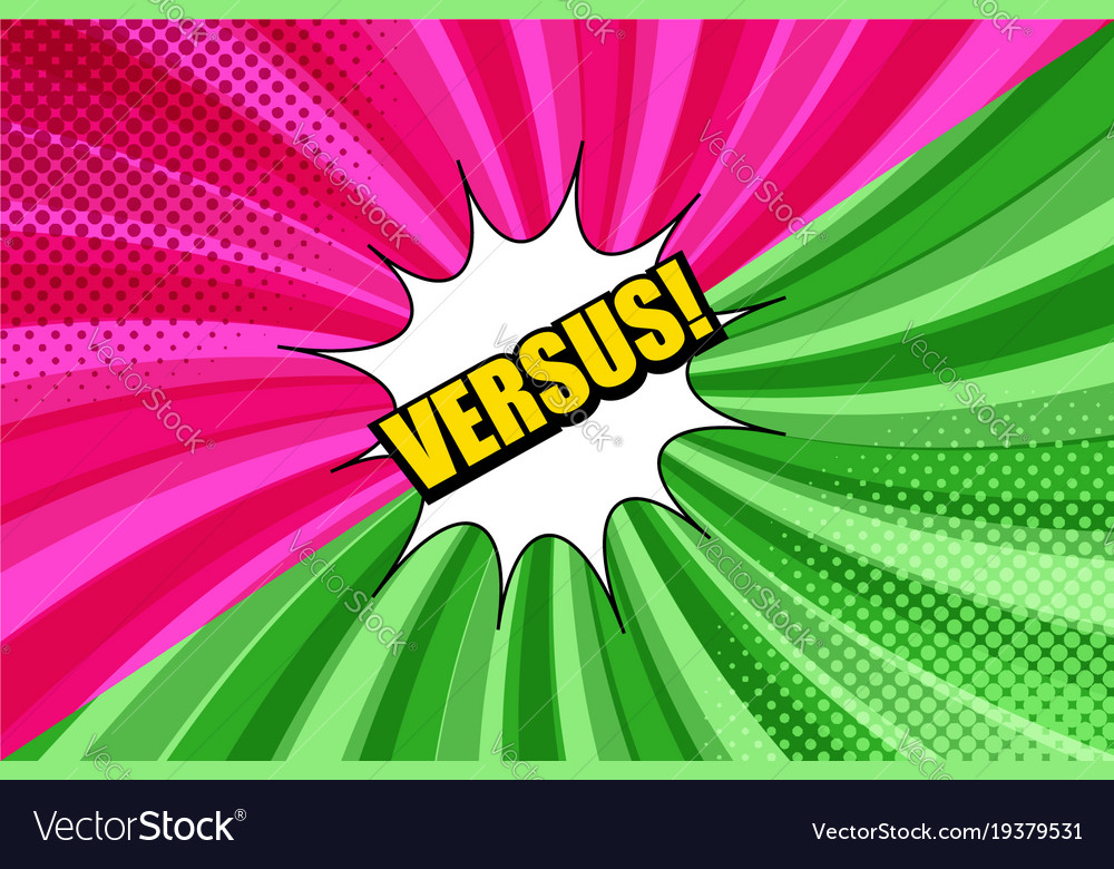 Comic versus background Royalty Free Vector Image