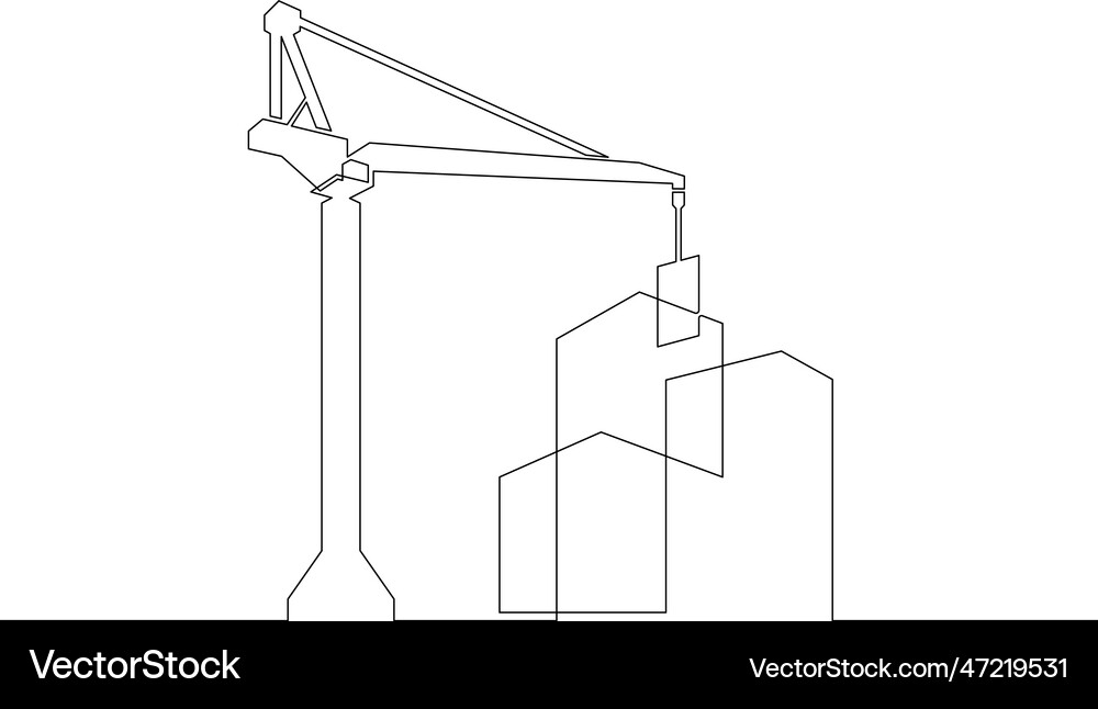 Construction of multi-storey buildings tower Vector Image