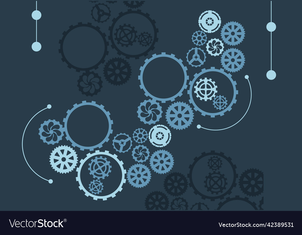 Gray gears cogs Royalty Free Vector Image - VectorStock