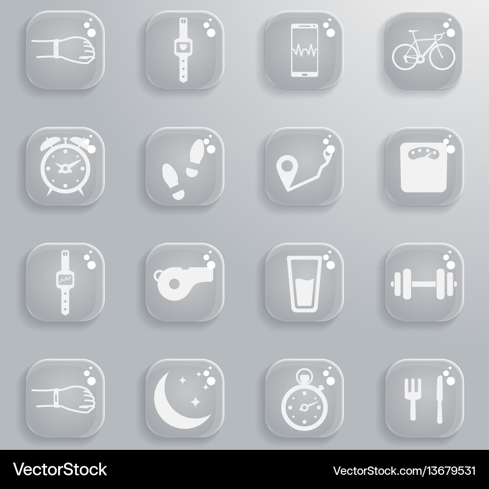 Jogging and workout simply icons Royalty Free Vector Image