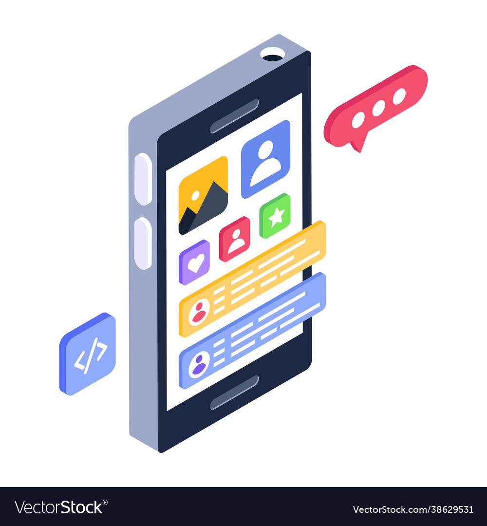 Mobile menu Royalty Free Vector Image - VectorStock