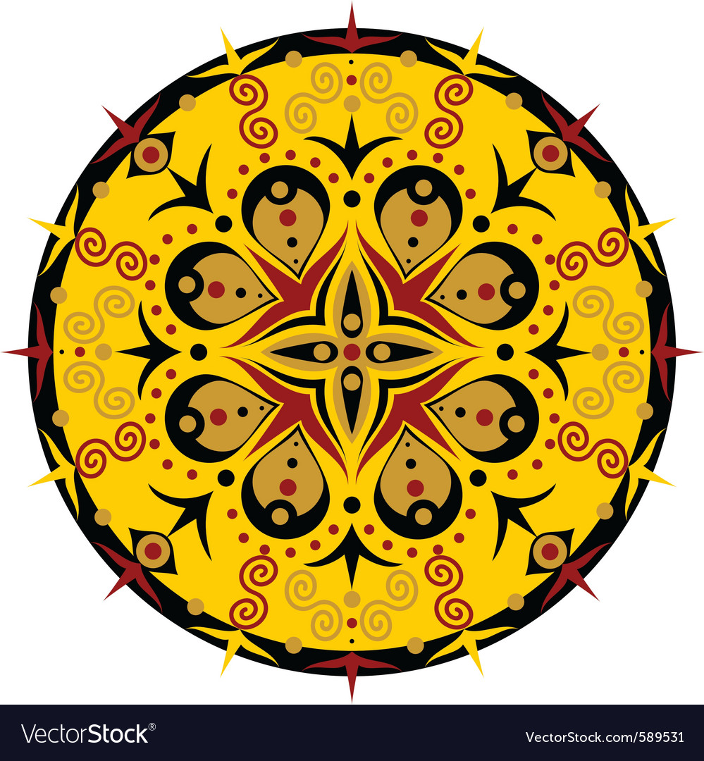 Patterned circle Royalty Free Vector Image - VectorStock