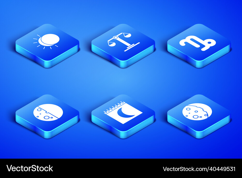 Set eclipse of the sun moon phases calendar Vector Image