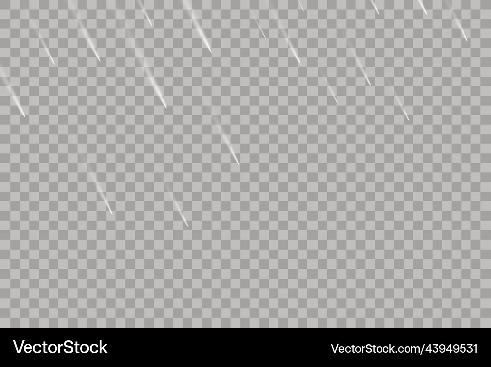 Set of rain transparent template background Vector Image
