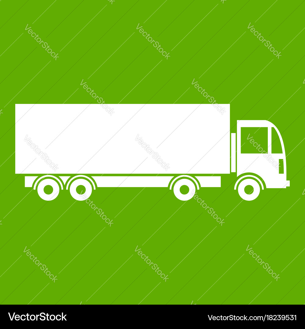 Truck icon green Royalty Free Vector Image - VectorStock