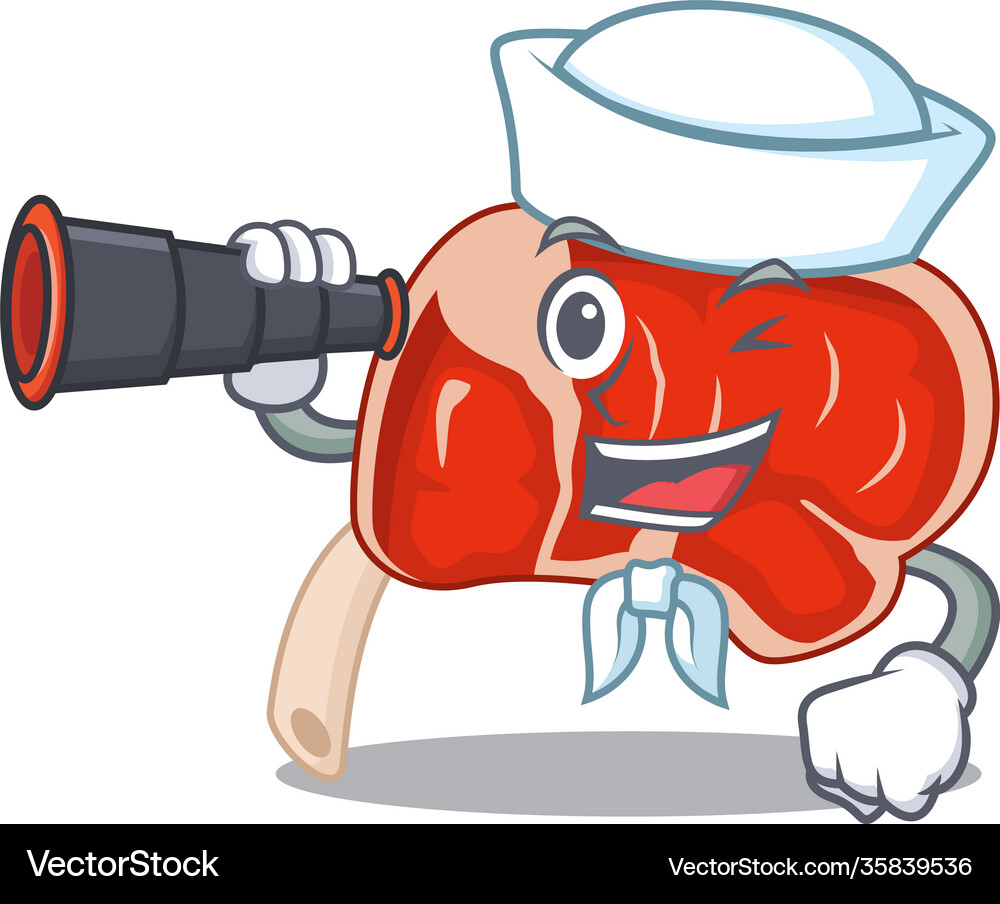 A cartoon picture prime rib sailor using Vector Image