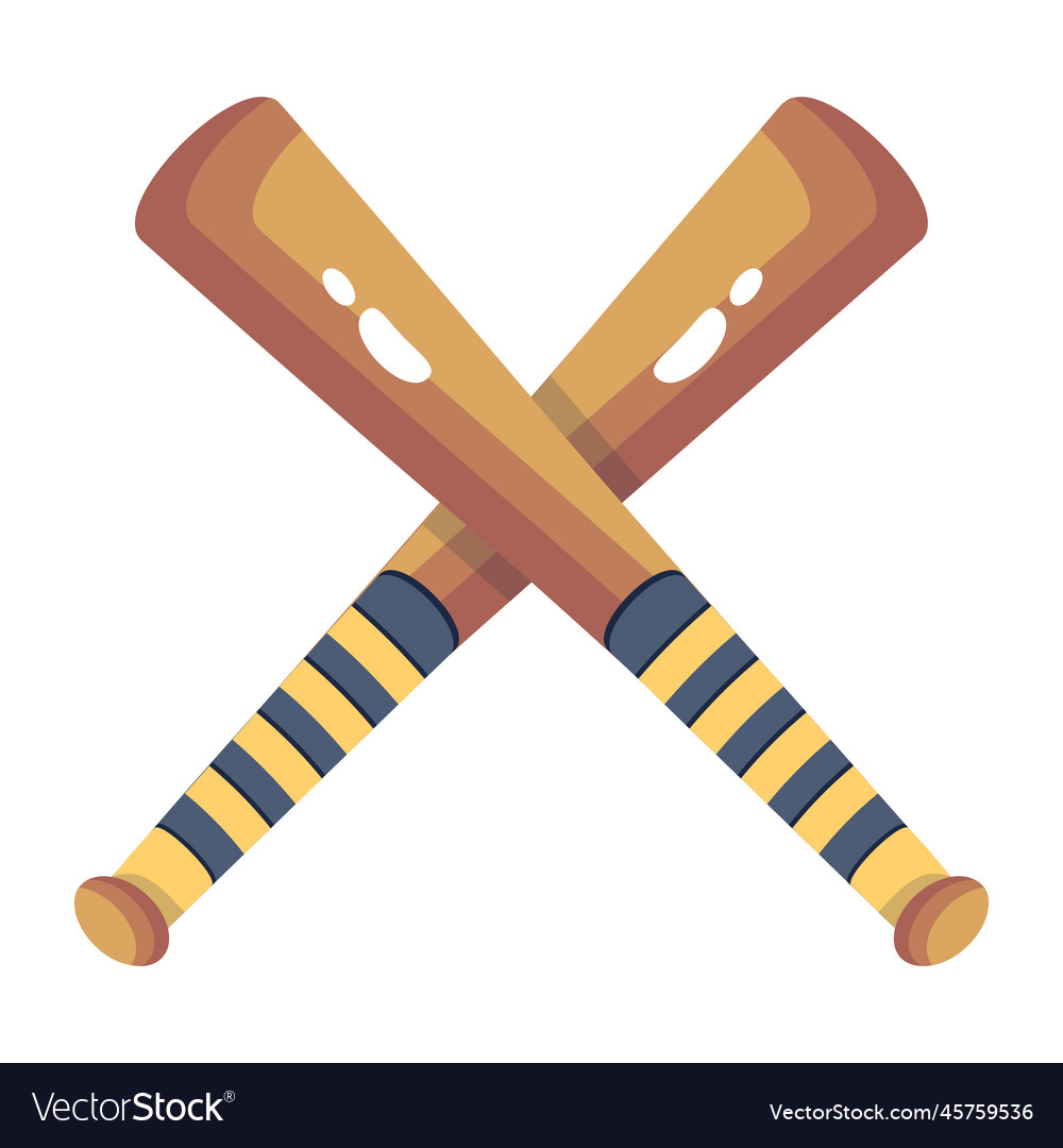Baseball bats Royalty Free Vector Image - VectorStock