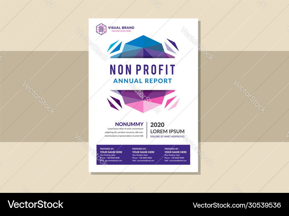 Cover design annual report magazine Royalty Free Vector