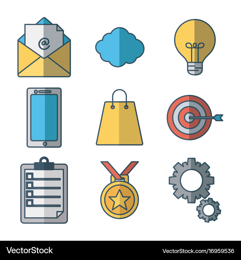 Digital marketing design Royalty Free Vector Image