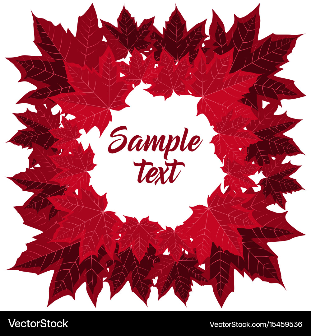Frame with maple leaves Royalty Free Vector Image