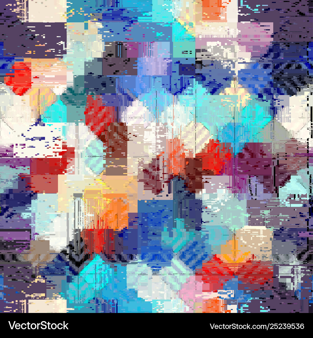 Image with imitation grunge datamoshing Royalty Free Vector