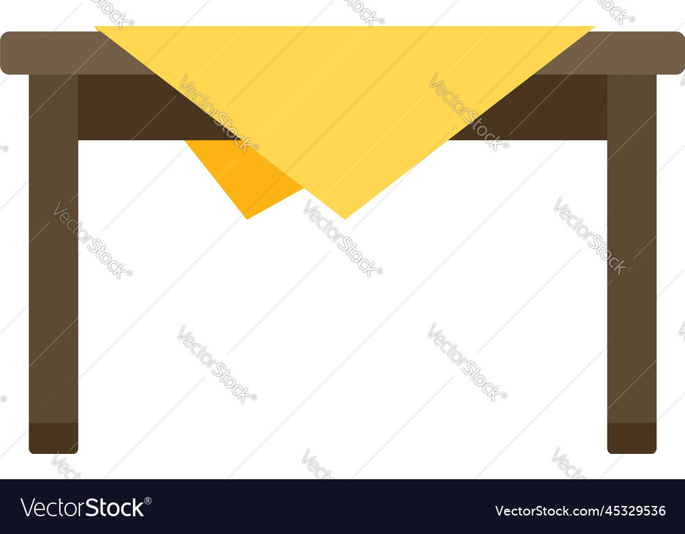 Kitchen table icon flat interior design Royalty Free Vector