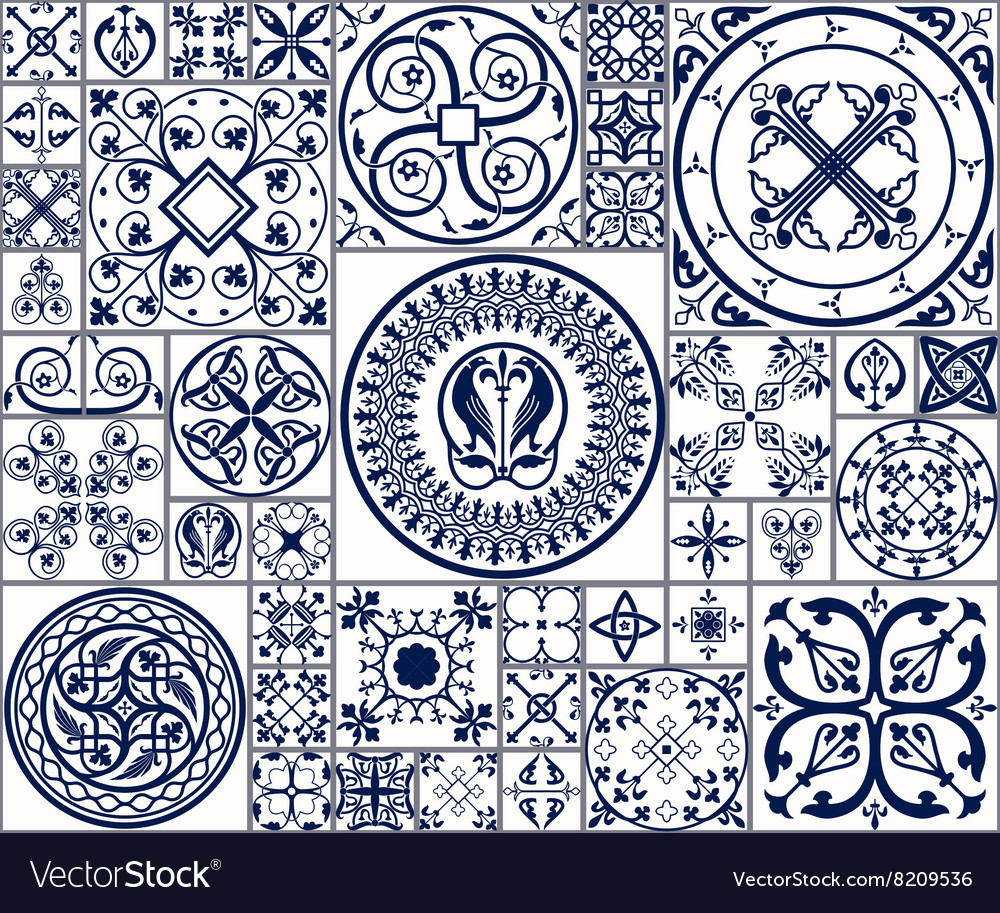 Moroccan tiles seamless pattern Royalty Free Vector Image