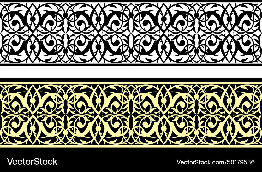 Ornamentation on the edge of frame Royalty Free Vector Image